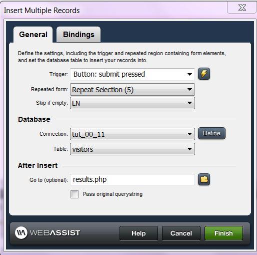 Web Development Tutorial Create A Multiple Record Insert Form Webassist